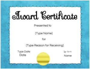 FREE Printable and Editable Awards for Students | No Watermark