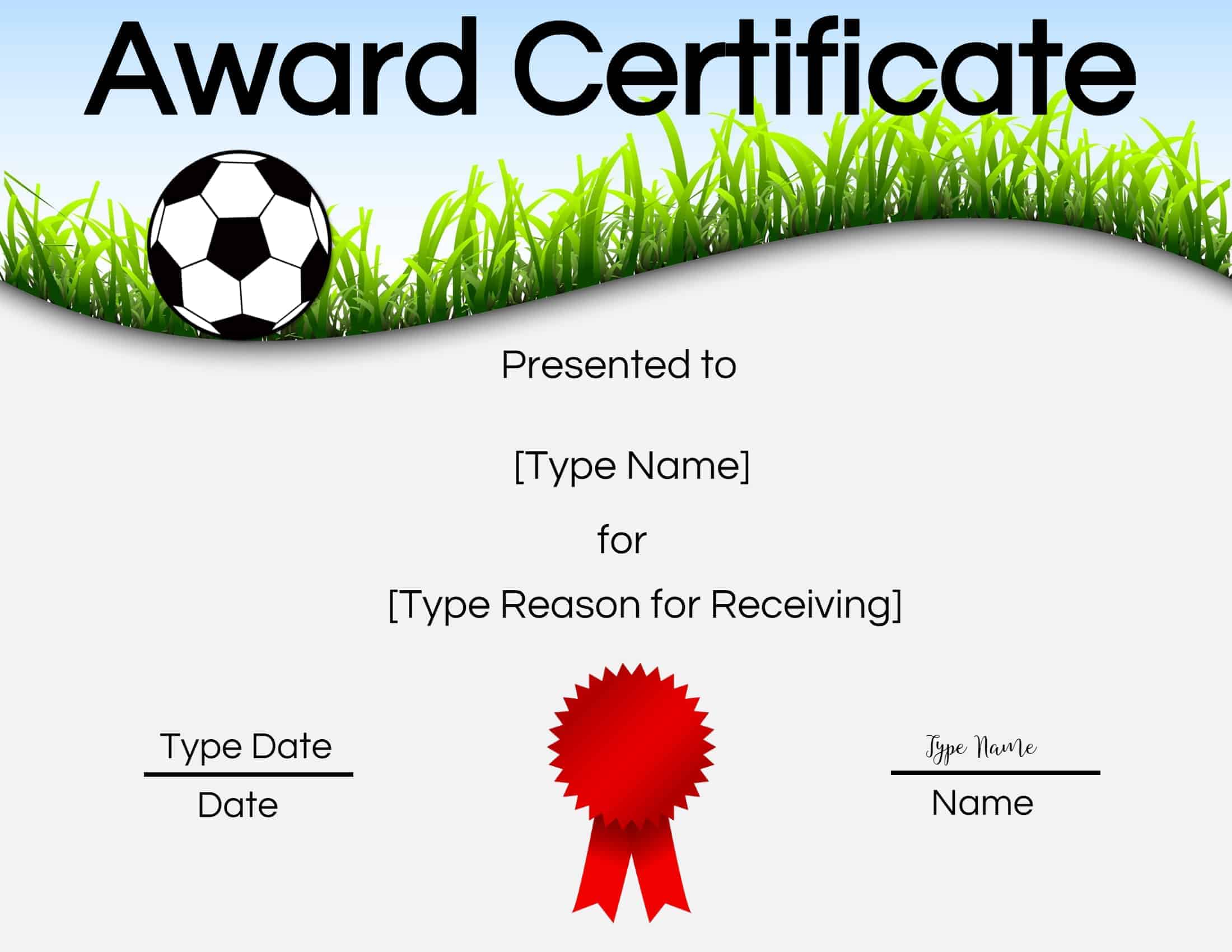 Football Certificate Templates Free