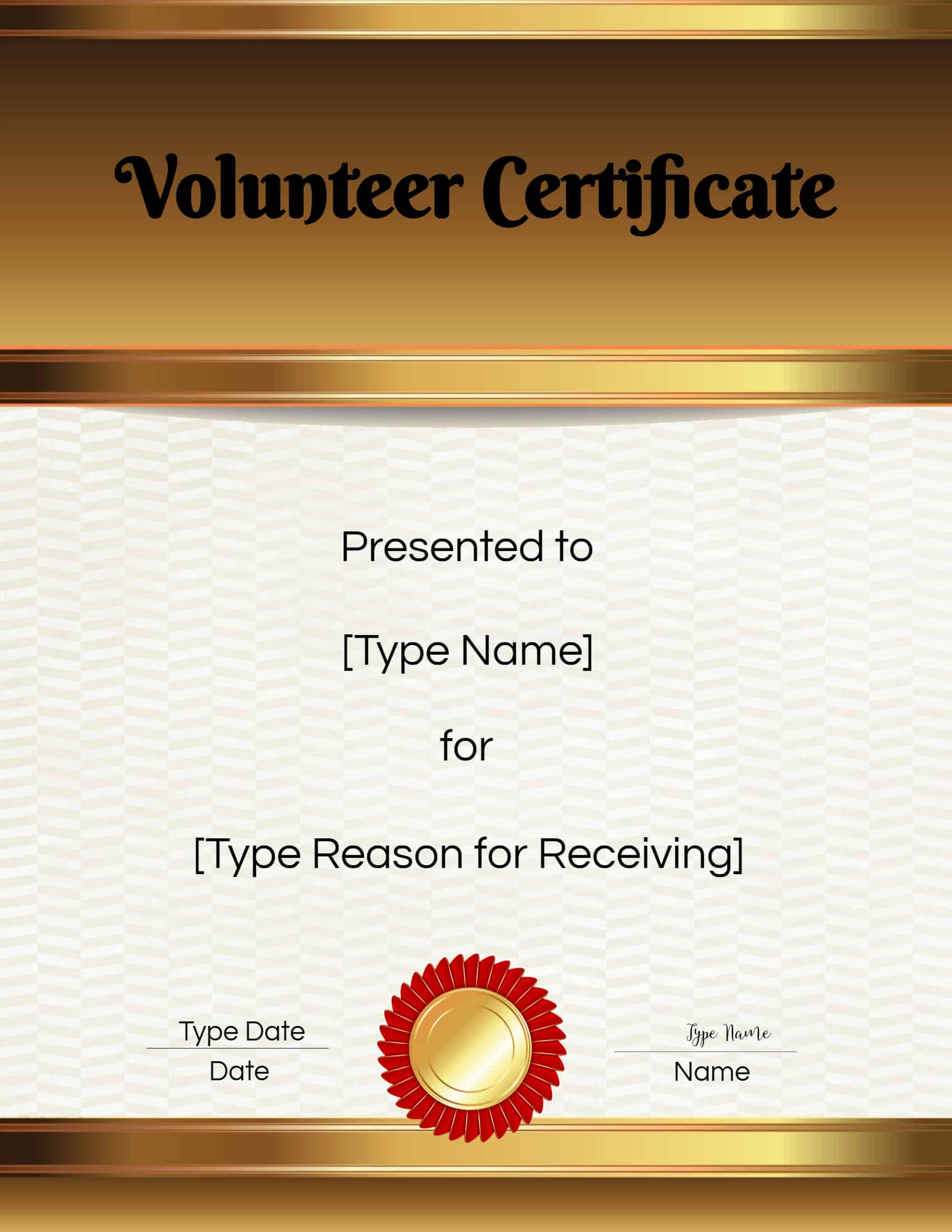 FREE Volunteer Certificate Template Many Designs Are Available