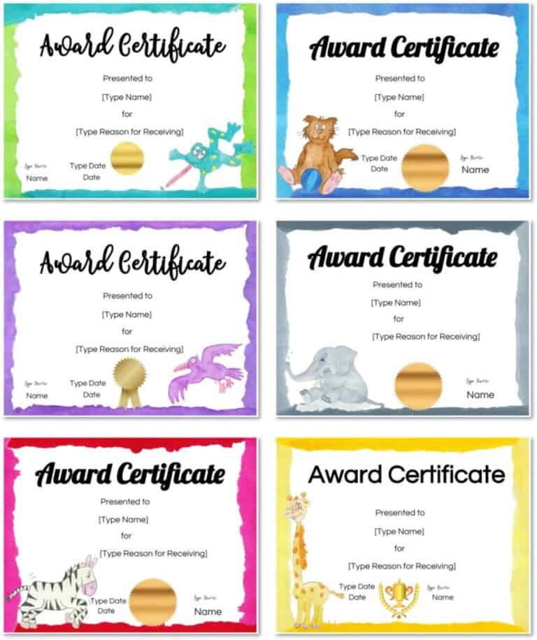 Free Certificates for Kids | Customize Online & Print at Home