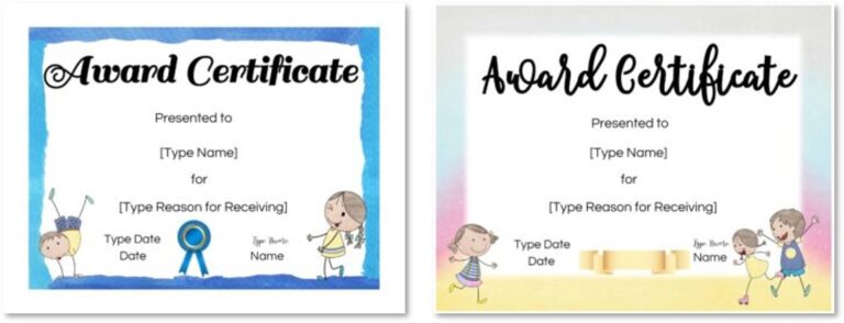 Free Certificates for Kids | Customize Online & Print at Home