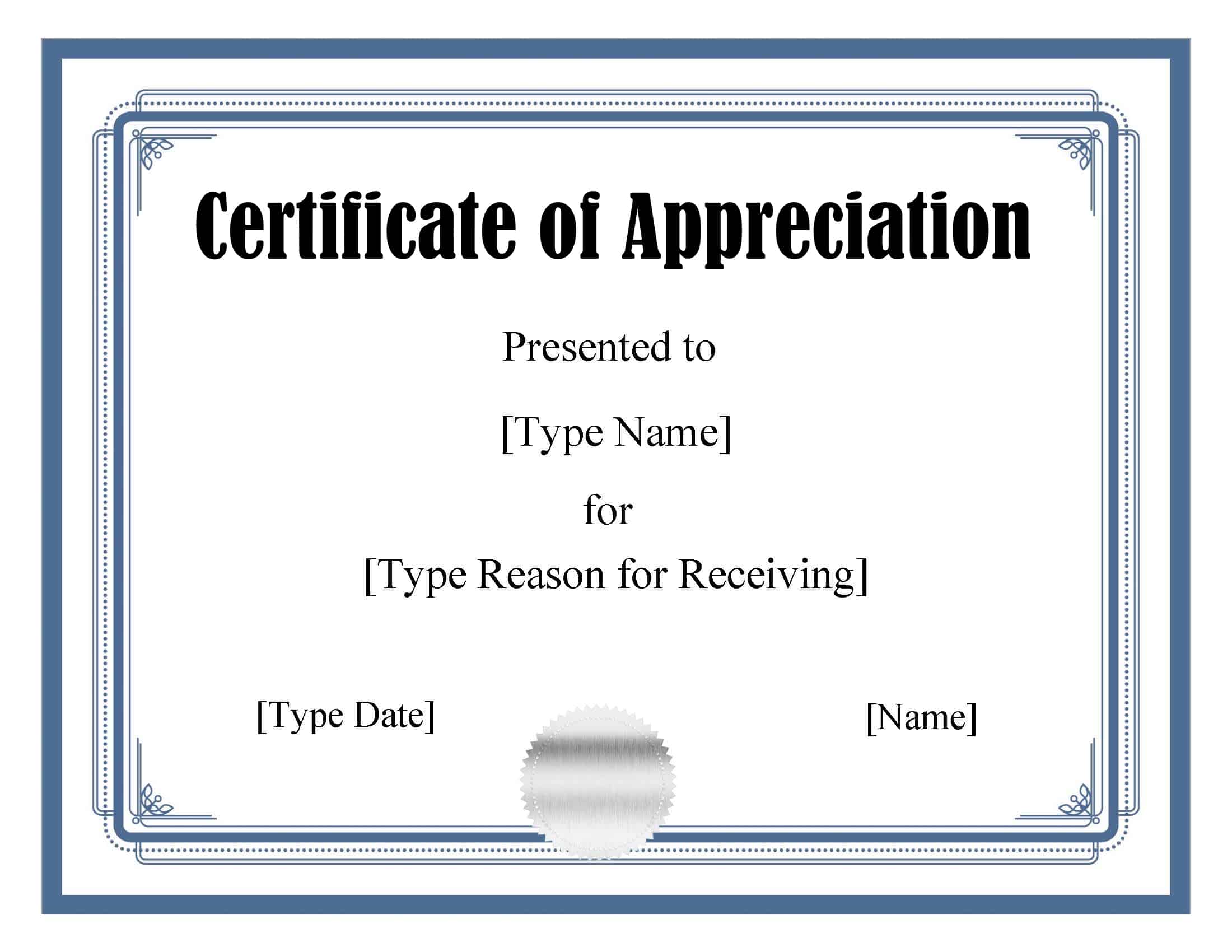 FREE Certificate Template Word Instant Download