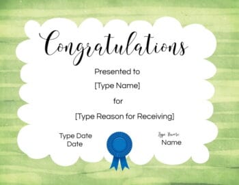 FREE Congratulations Certificate Template | Customize Online