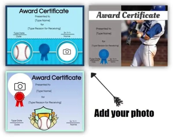 FREE Printable and Editable Baseball Awards with Certificate Templates