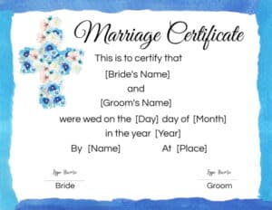 FREE Printable and Editable Fake Marriage Certificate