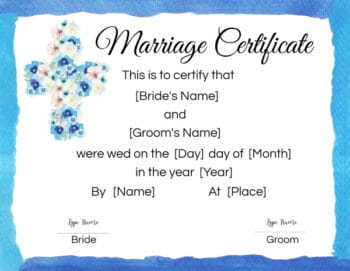 FREE Printable and Editable Fake Marriage Certificate